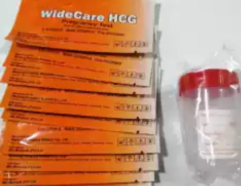 5 pc Hcg strips for pregnancy test with urine container - Medstore