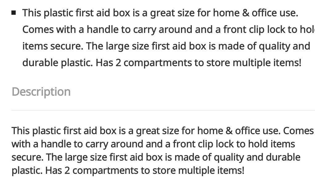 first aid box large size - Medstore