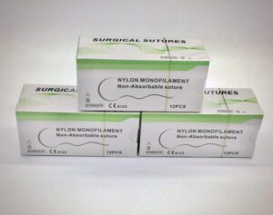 Nylon Monofilament Suture 12 pc individually packed - Medstore