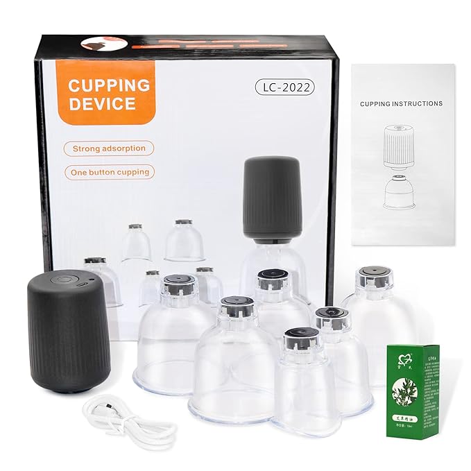 Cupping Therapy Set, Electric Cupping Massager Vacuum Suction One ...