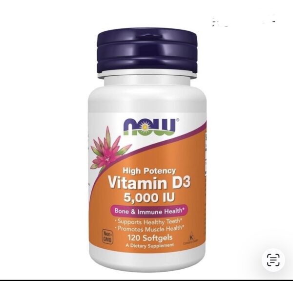 Now vit d 3 , 5000 IU 120 capsules - Medstore